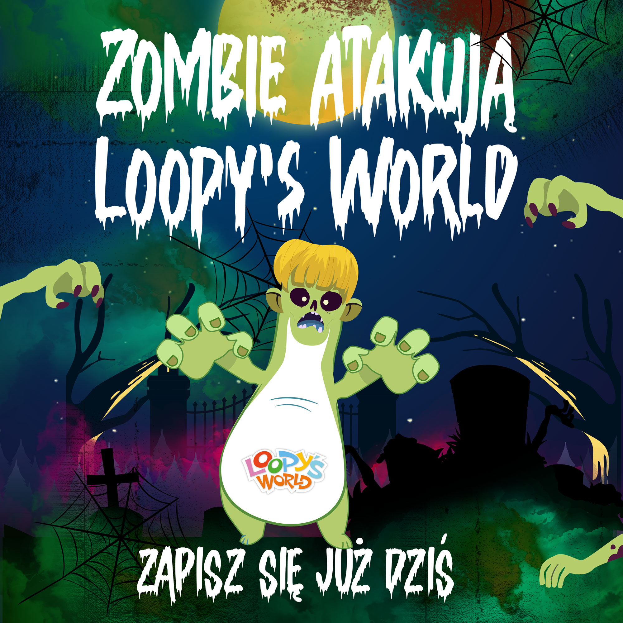 NOC HALLOWEEN – zombie atakują w Loopy’s World!🎃 - Loopys World Wrocław